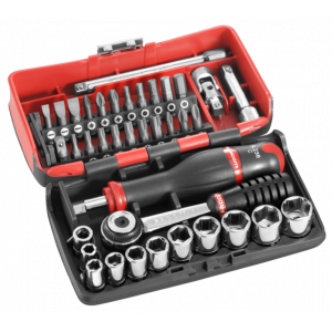 R2NANOPB | COFFRET FACOM CLIQUET + DOUILLES 1/4'' 6 PANS - BOITE NANO ...