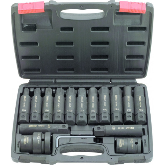 450.0420 | Jeu de douilles et embouts longs à chocs . Outillage KS Tools