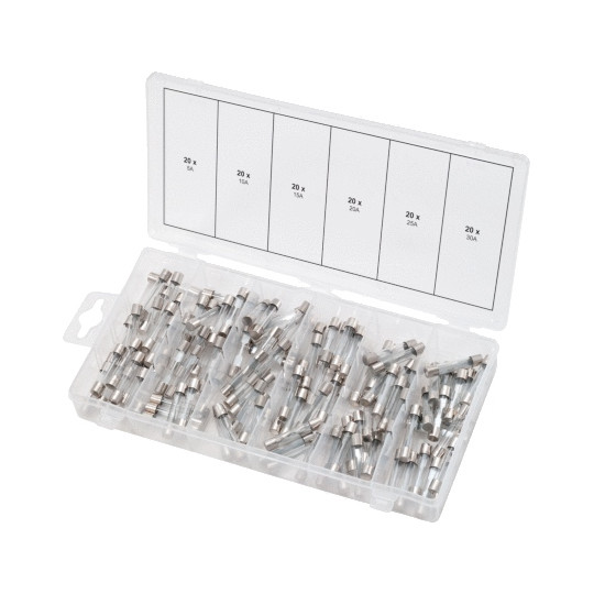 970.0270 | Assortiment de fusibles verres, 120 pcs . Outillage KS Tools