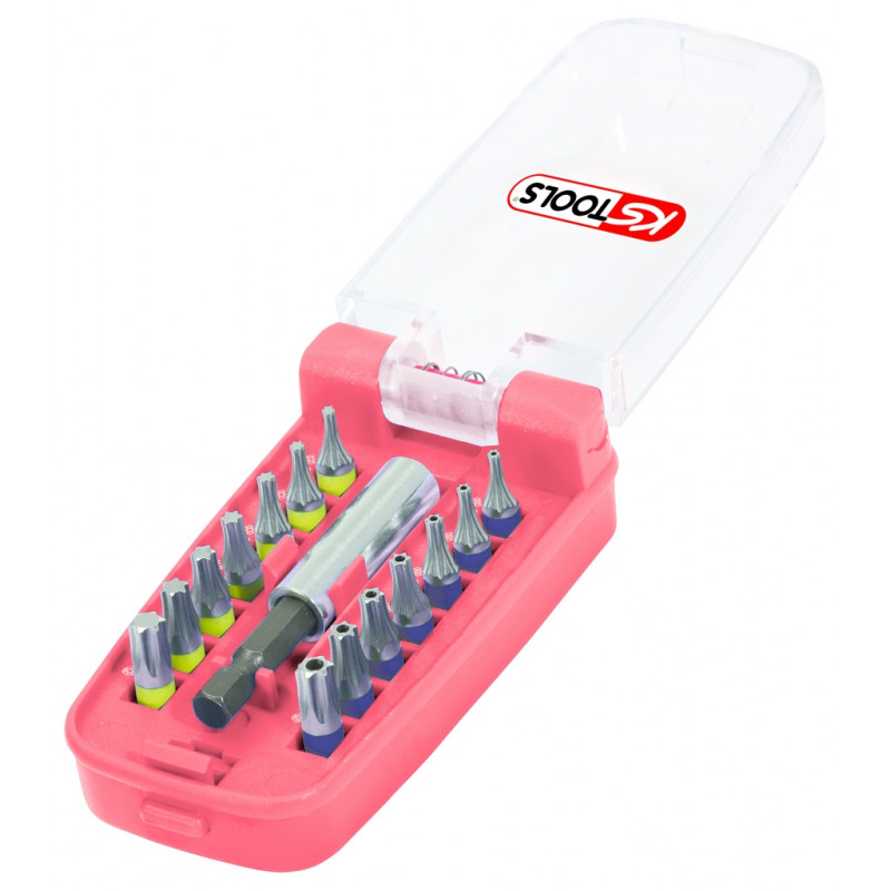 918.3020 | Jeu d'embouts de vissage TORX - TORX percé à code couleur TORSIONplus, 15 pcs ...