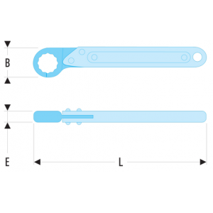 70A.24 | Clé à tuyauter droites Facom avec toile 24mm | Outillage à ...
