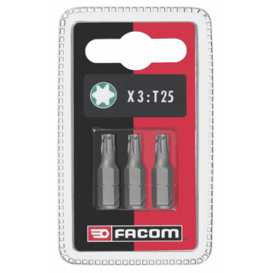 EX125.J3 | Jeu de 3 embouts vissage standard série 1 - Torx T25 | Outillage Facom Tournevis, clé ...