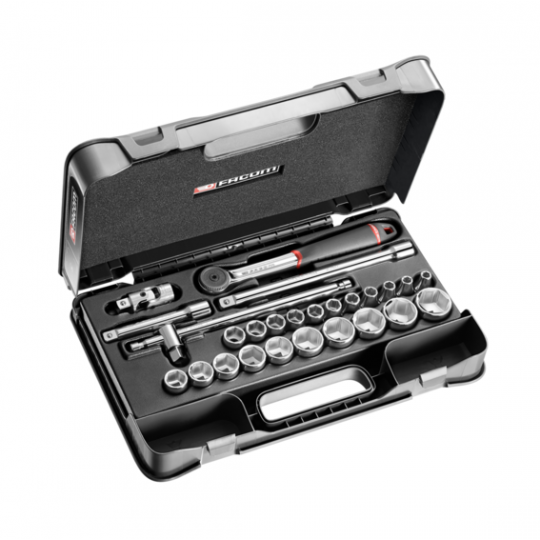 S.161-4P6PB | Coffret douilles 1 2 6 pans métriques - 26 pièces - S.161-4P6 Facom
