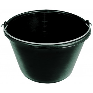 310114 | SEAU PLASTIQUE NOIR 16 LITRES Anse 5,3mm TALIAPLAST
