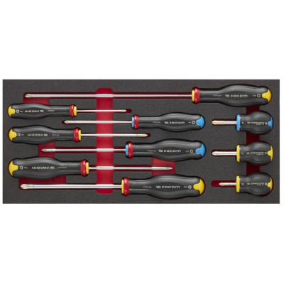 MODM.AT5PB | Module mousse 10 tournevis Protwist Cruciforme Facom