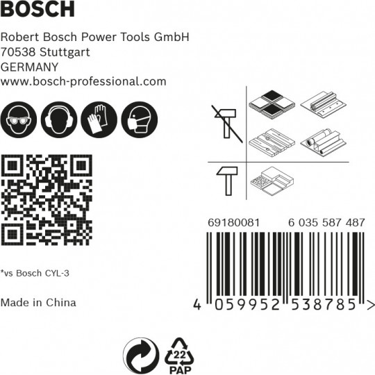 5 Forets Multi-materiaux HEX-9 EXPERT 4/5/6/8 - BOSCH | 2608900585