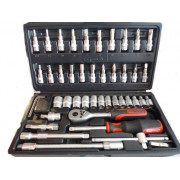 911.0646 | Coffret de douilles F6 1 / 4'' Pouces - CHROMEmat - 46 pièces. KS TOOLS outillage.